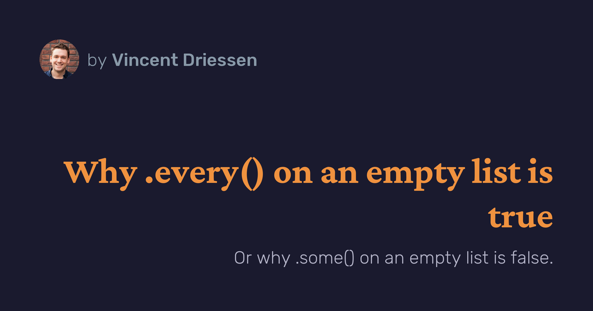 Why .every() on an empty list is true » nvie.com
